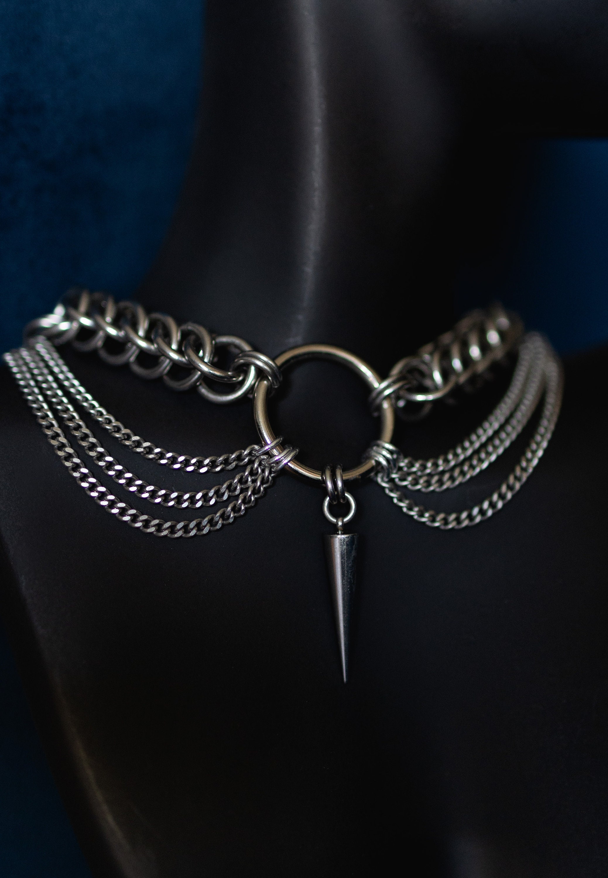 Handmade Stainless Steel Chainmail Choker Necklace - Gothic Fashion ...