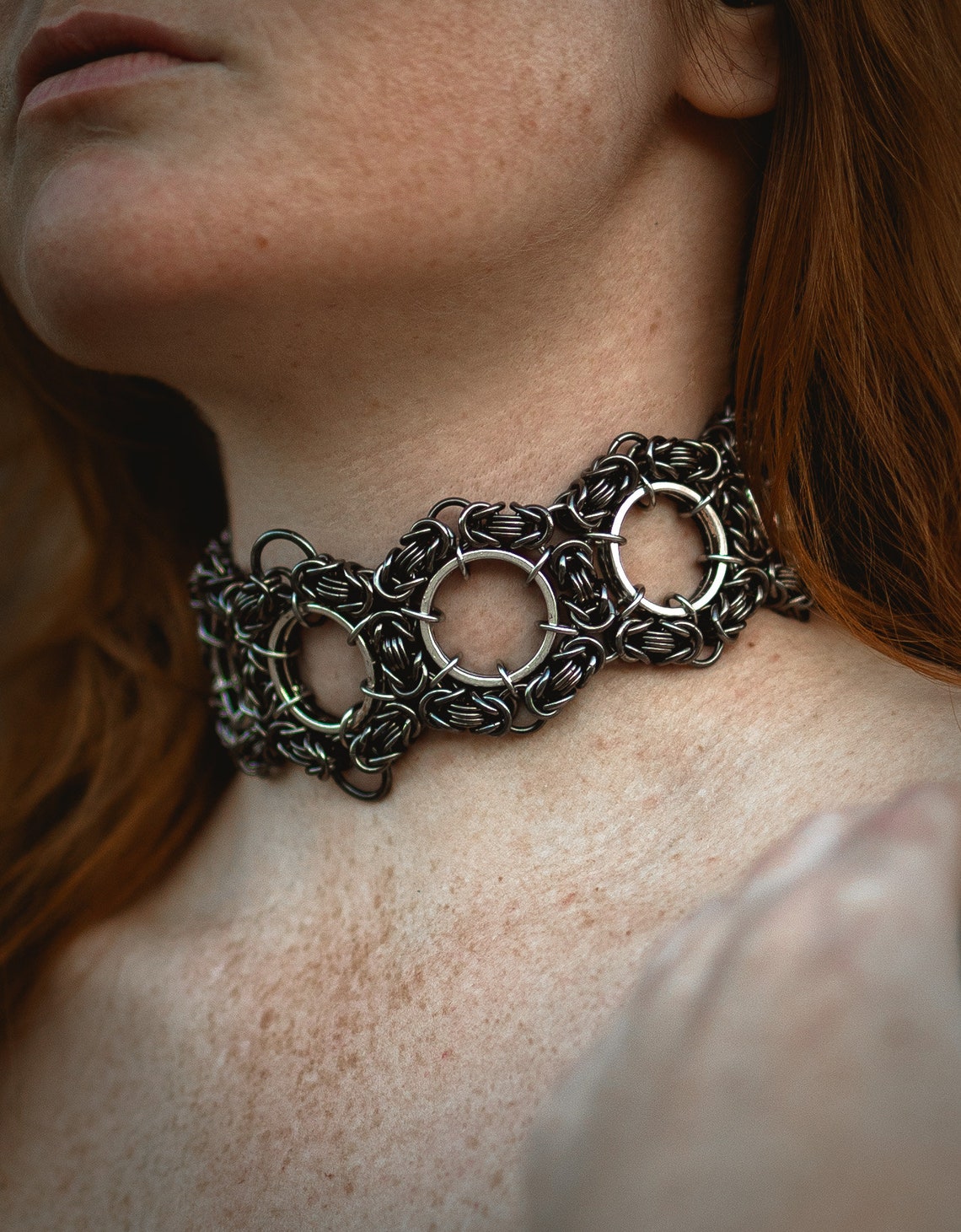 Custom Gothic Chainmail Necklace - Handcrafted Statement Jewelry for ...