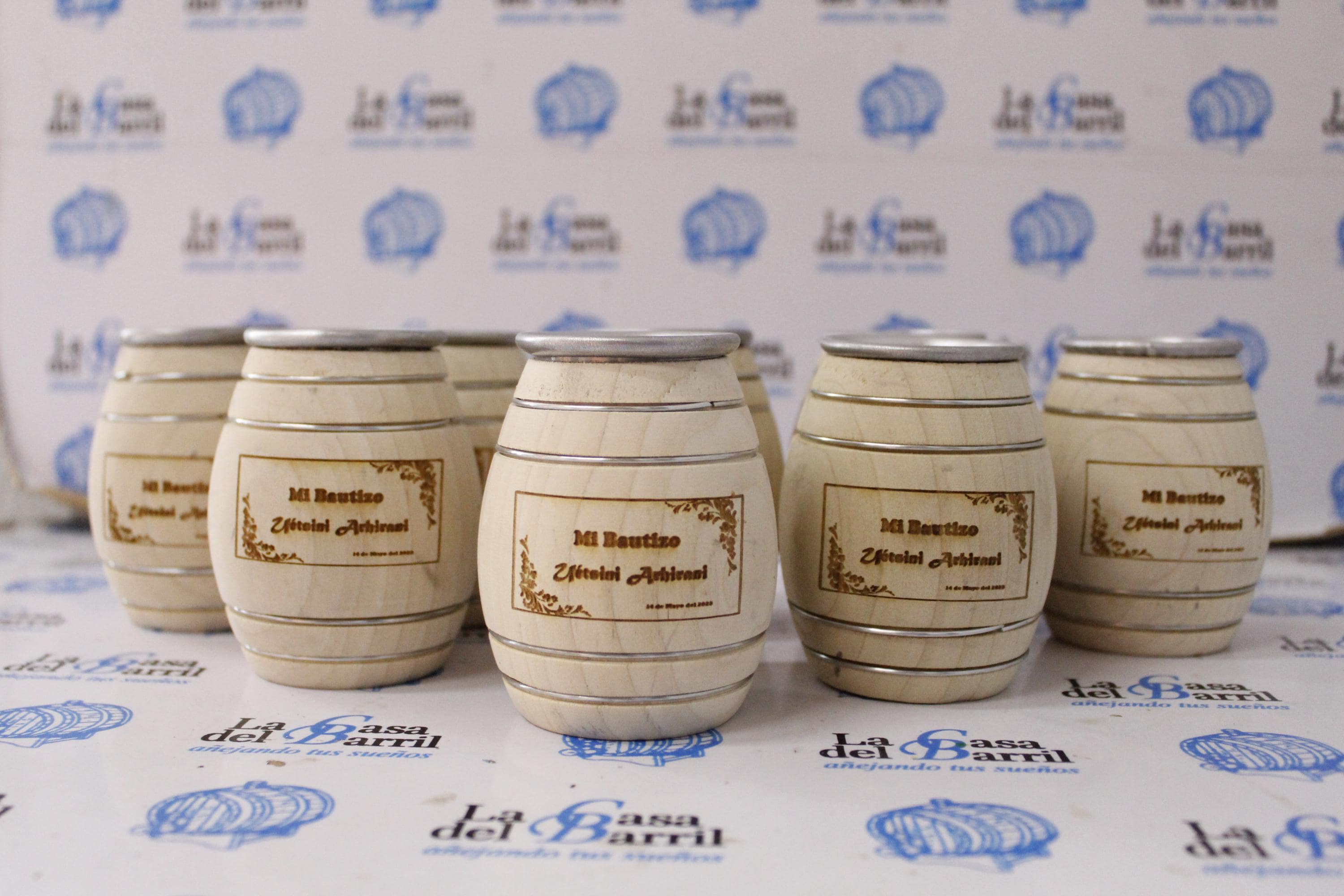 Wooden Shot Glass Barrel Shaped - Personalized Glass With Laser ...