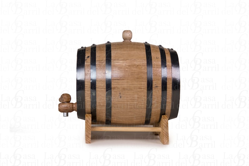 Free Personalized 2 Liter American White Oak Barrel With Wooden Base ...