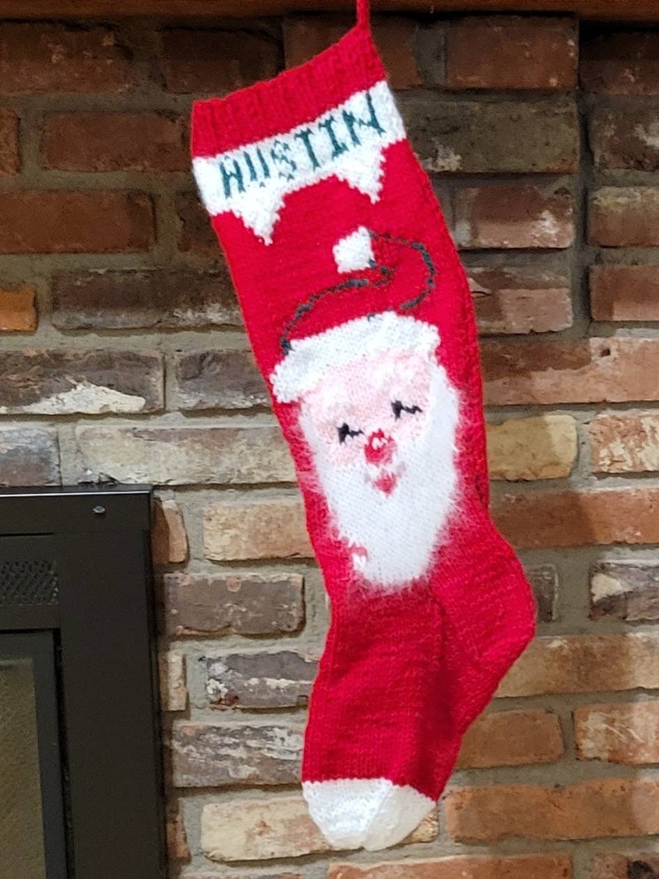 Personalized Hand-knit Santa Claus or Mrs. Claus Christmas - Etsy