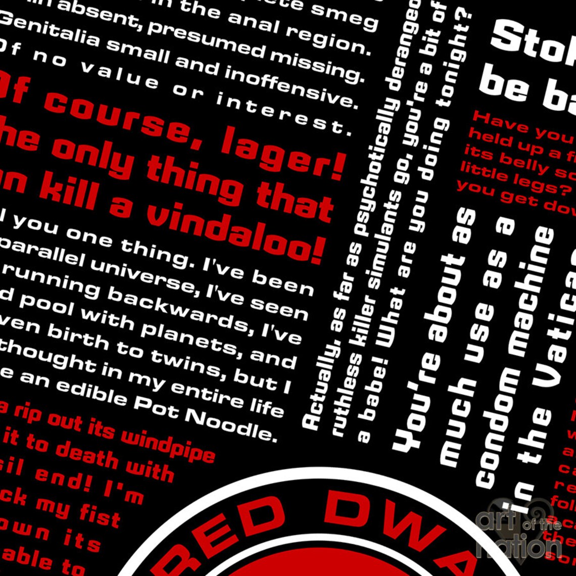 It's a Smegging Red Dwarf TV Series Quotes Poster Features Hilarious ...