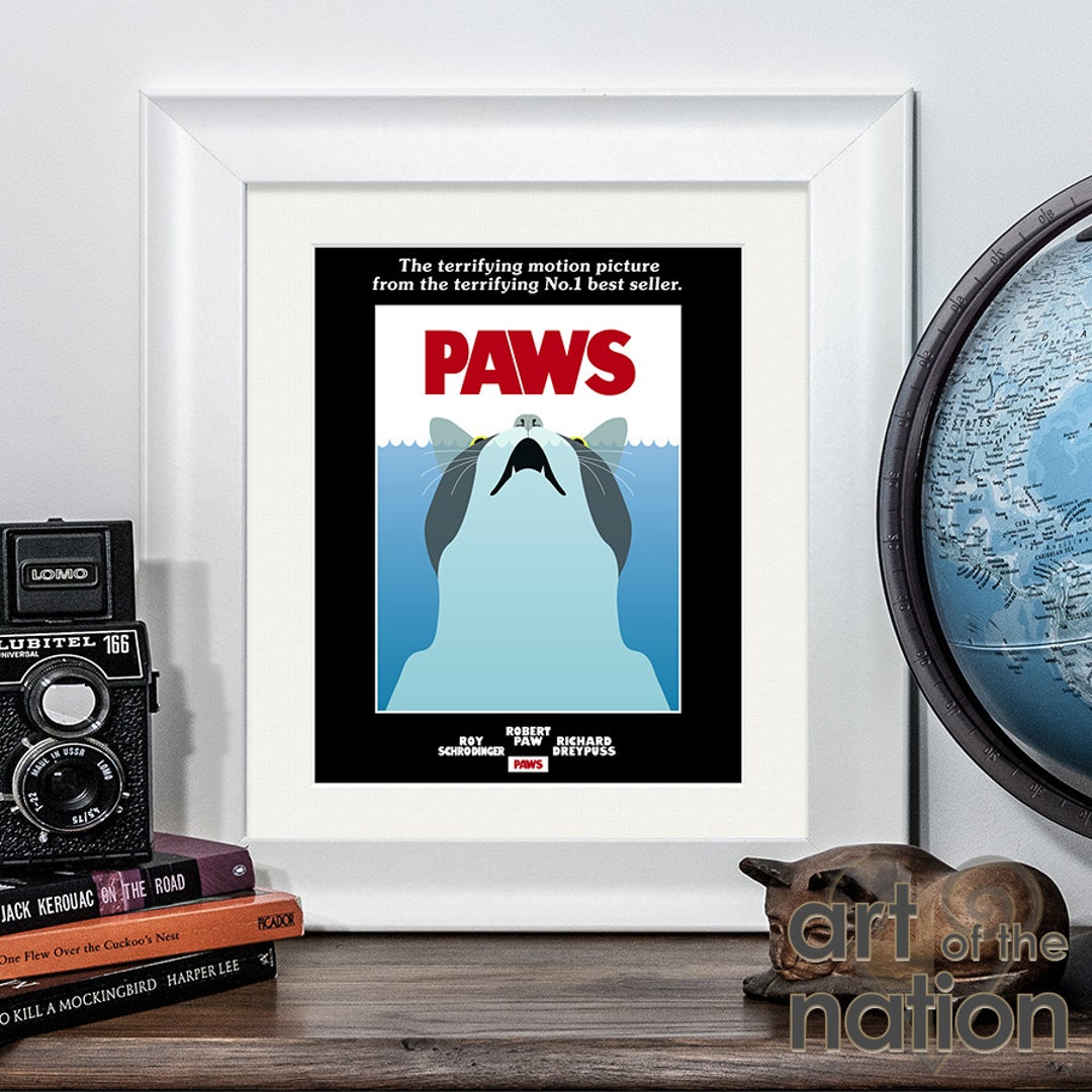 PAWS - Spoof Movie Poster Inspired by Classic Cult Horror Film JAWS ...