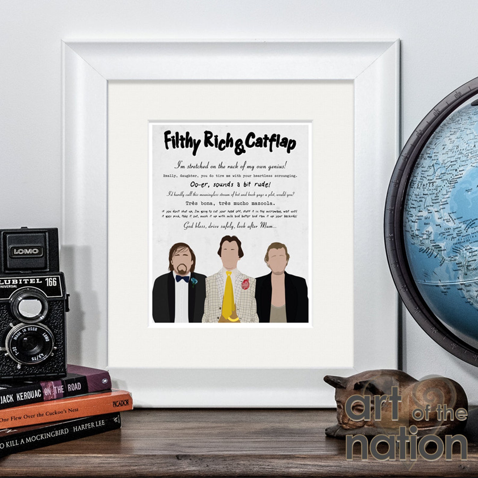 Filthy, Rich & Catflap Minimalist Poster for Cult Comedy TV Series ...