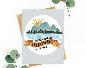 Life is Forever an Adventure With You Greeting Card - Etsy