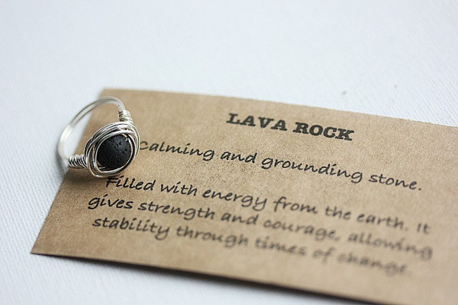 Lava Rock Aromatherapy Ring Lava Rock Bead Ring Lava Stone | Etsy