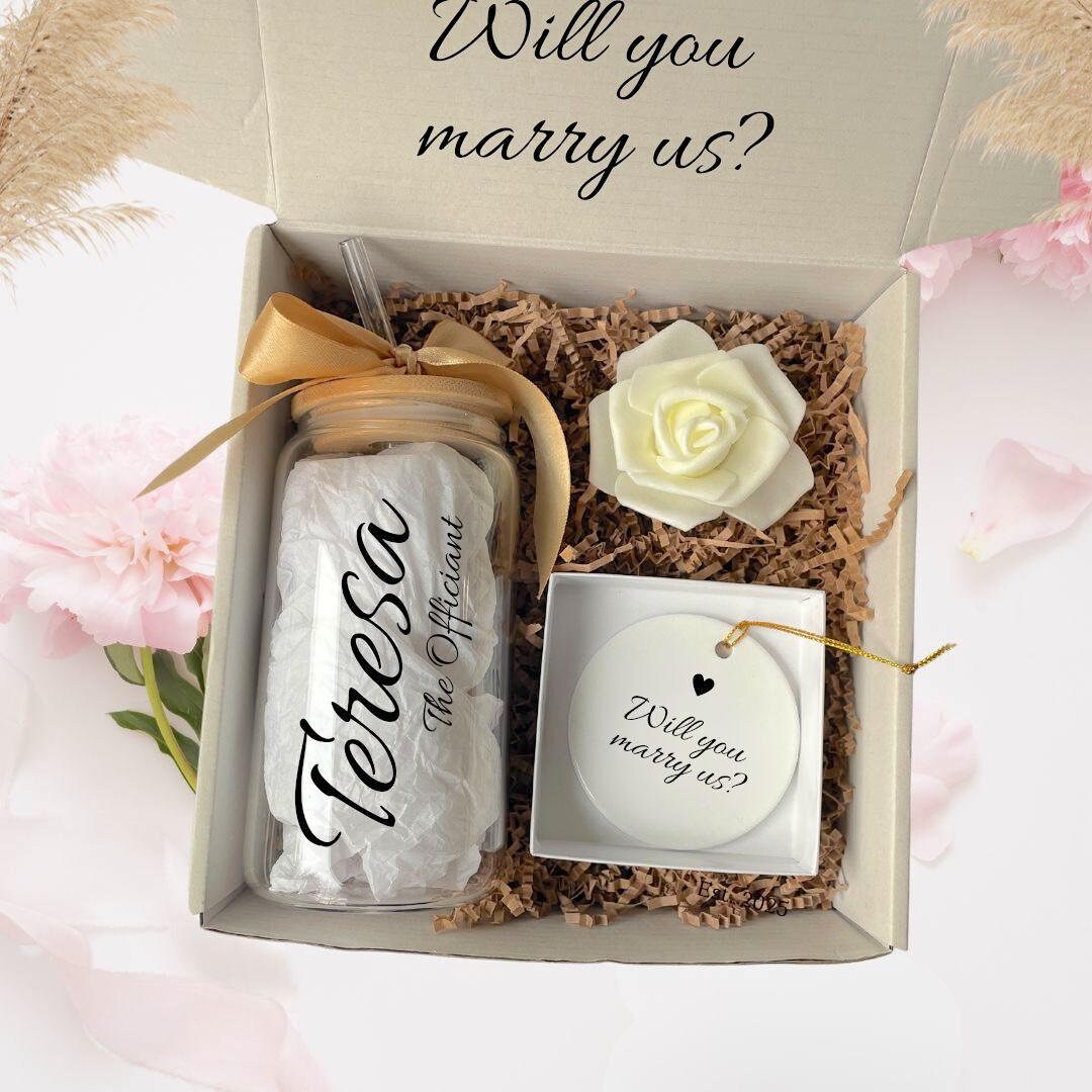 Officiant Gift, Will You Be Our Officiant Proposal Box, Custom Wedding ...