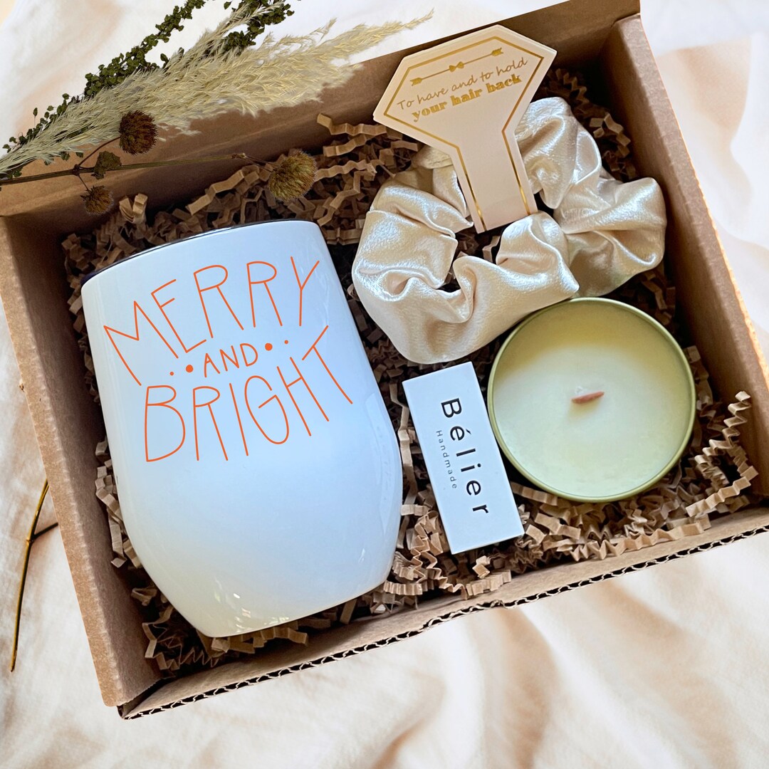 Merry and Bright Christmas Gift Box, Holiday Gift Box - Etsy