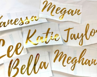 Custom Name Vinyl Stickers/decals - Etsy