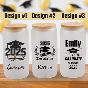 2025 Graduation Glass Tumbler Personalized Graduation Gift for Her ...