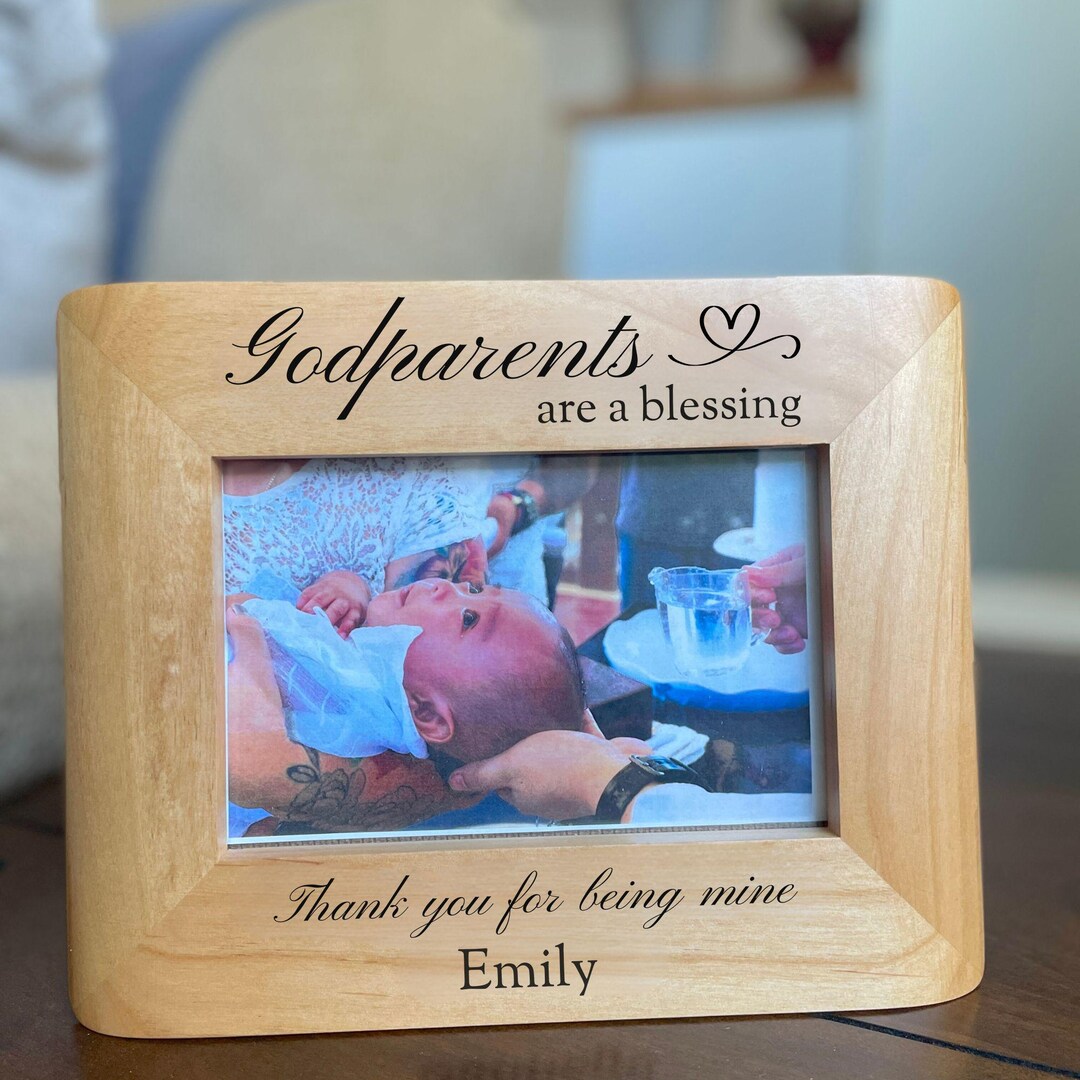 Godparents Gift Custom Picture Frame, Thank You for Being My Godparents ...