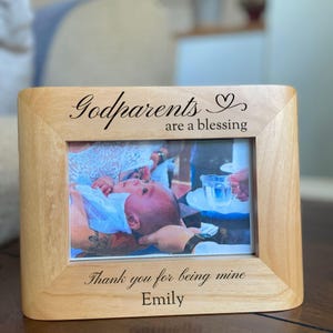 Godparents Gift Custom Picture Frame, Thank You for Being My Godparents ...
