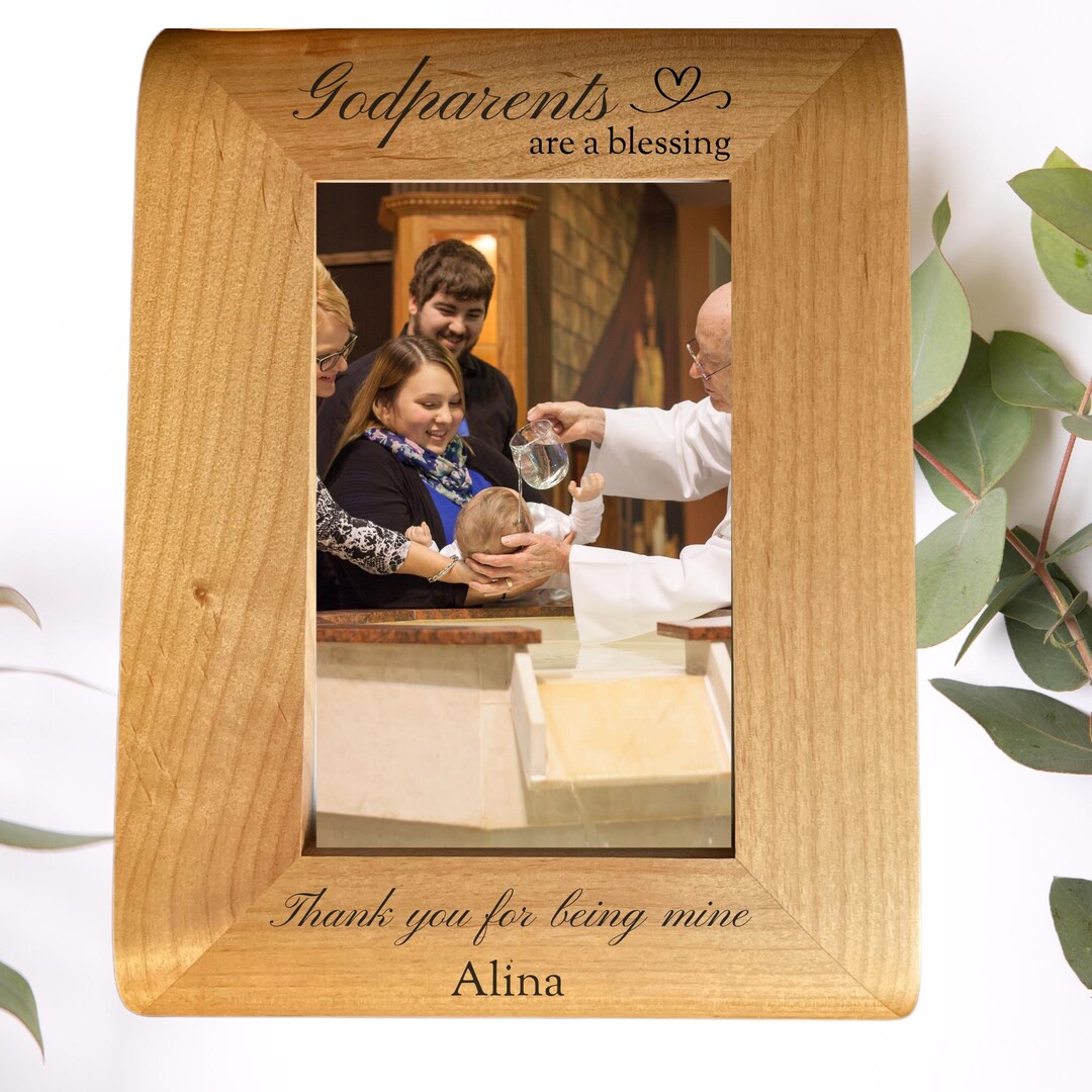 Godparents Are a Blessing Custom Picture Frame, Godparents Gift ...