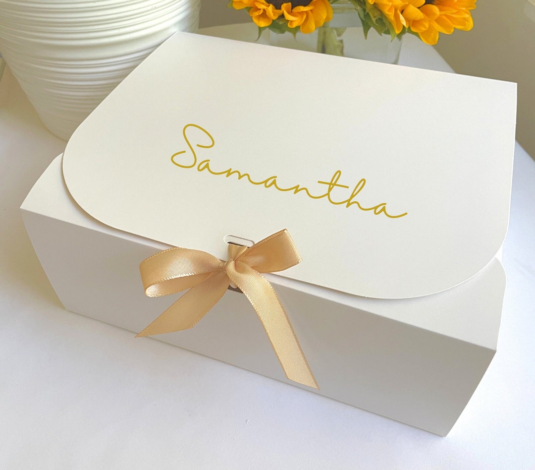 Personalized Gift Box, Bridesmaid Boxes Large Empty Gift Box 10x8x5 ...