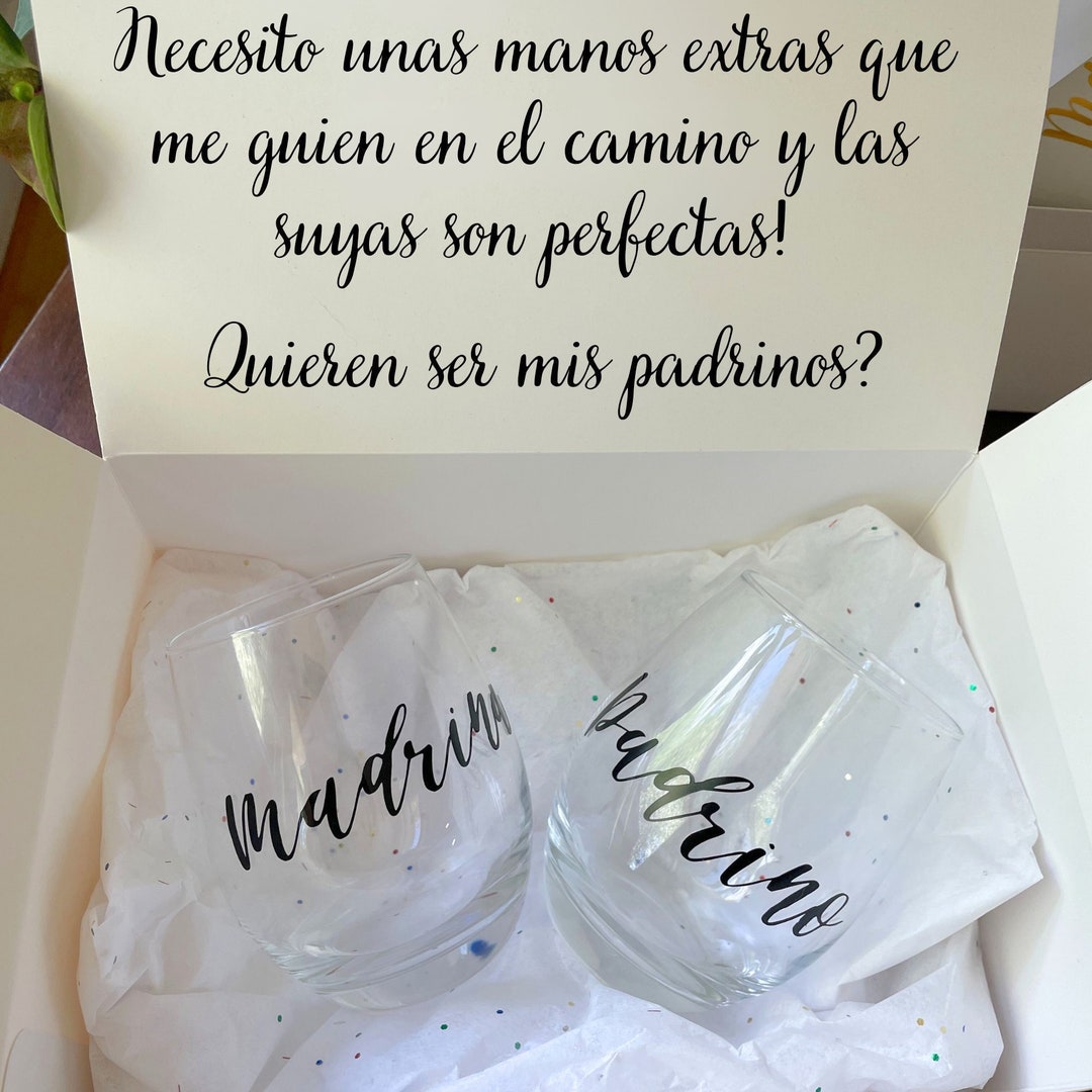 Godparent Proposal Box, Personalized Wine Glasses, Godparent Gift - Etsy
