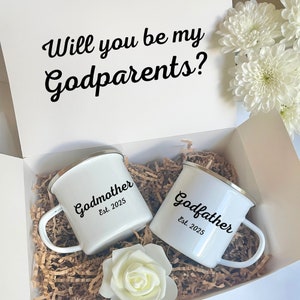Will You Be My Godparents, Godparents Gift With Personalized Enamel ...