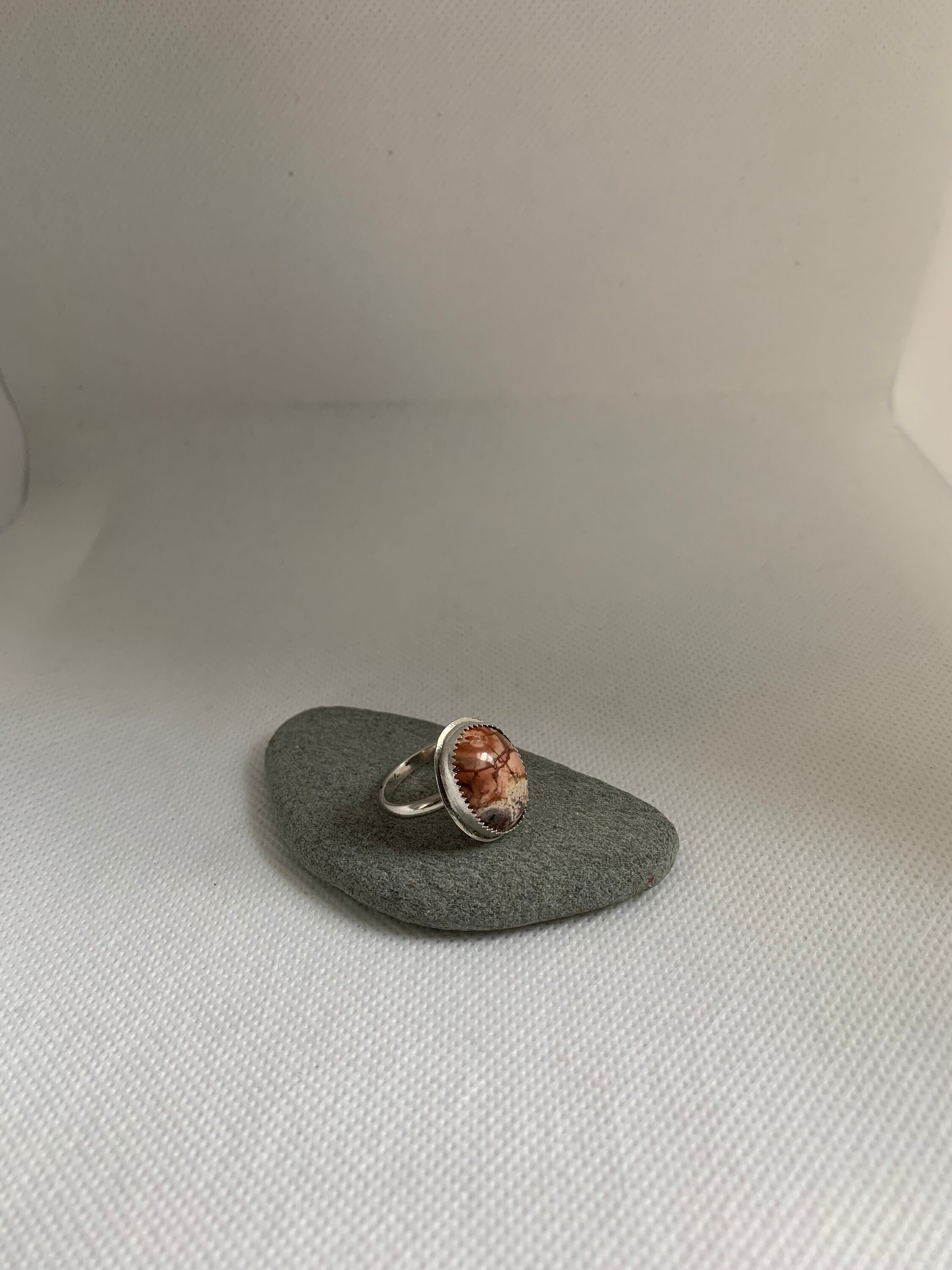 Birds Eye Rhyolite Sterling Silver Ring Size 8 - Etsy
