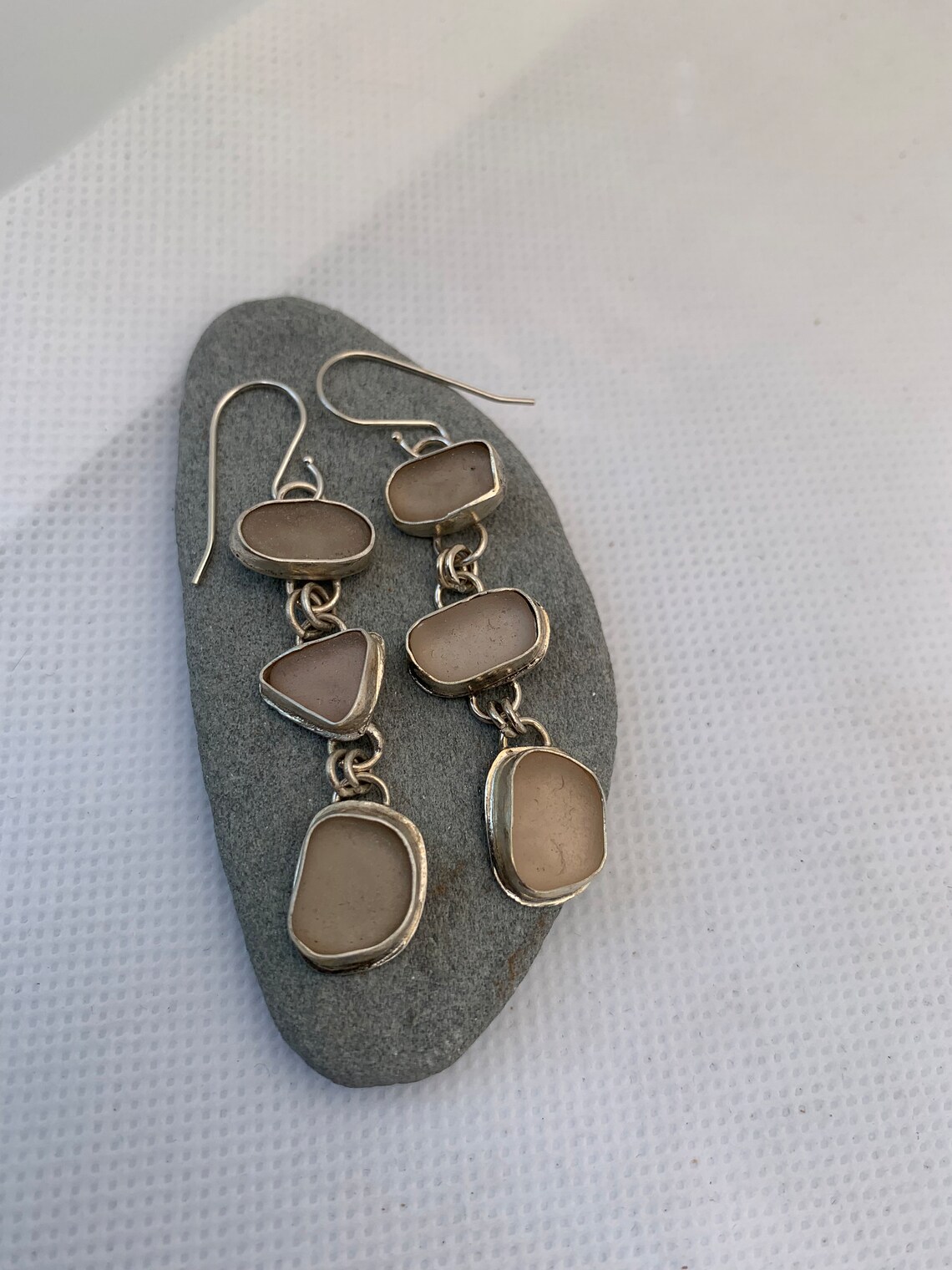 Genuine Pink Sea Glass Mismatch Earrings - Etsy