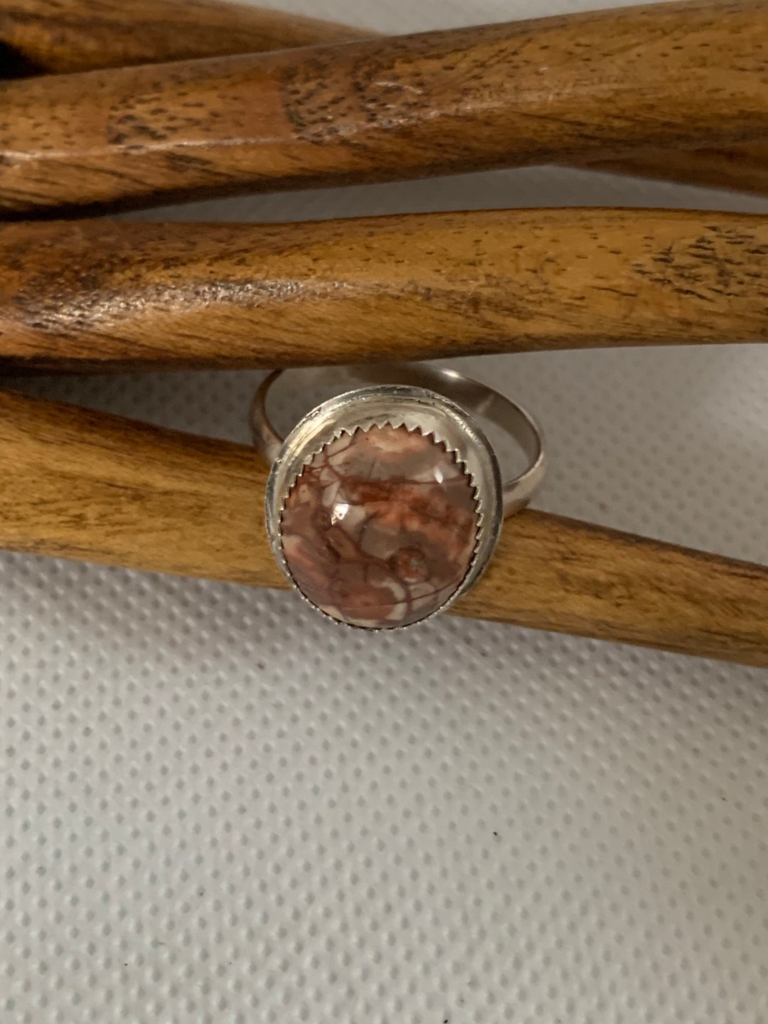 Birdseye Rhyolite Jasper Sterling Silver Ring Size 9 - Etsy