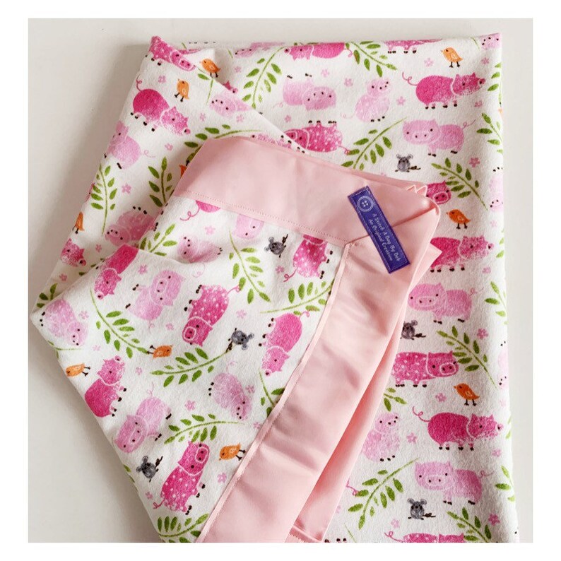 Baby Blanket/flannel Baby Blanket With Satin Binding/baby - Etsy