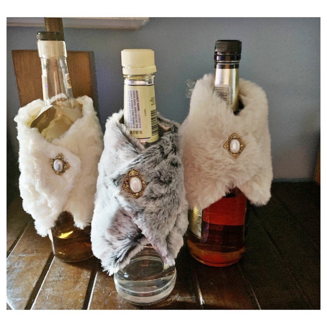 Faux Fur Wine Bottle Stole - Etsy