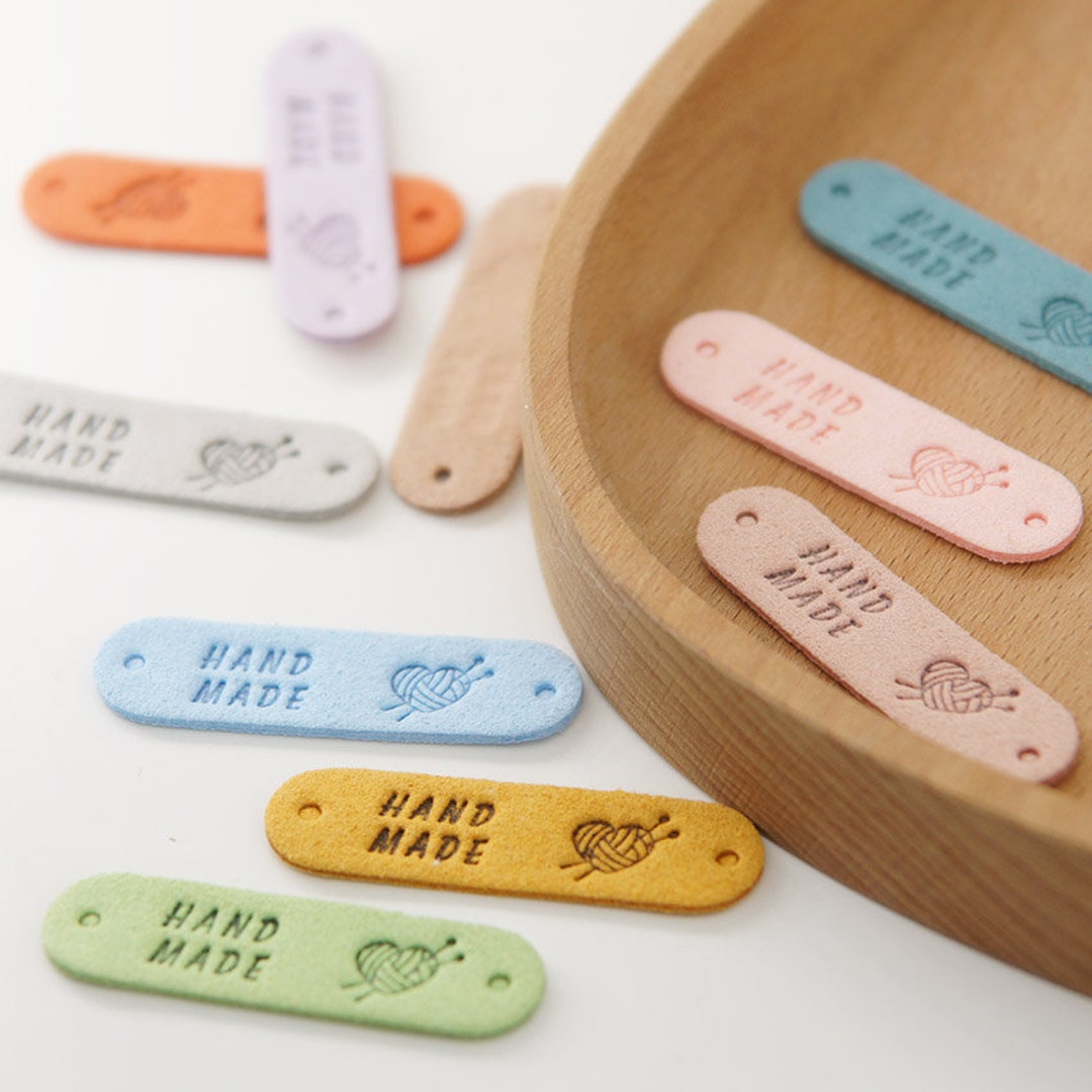 50pcs Custom Microfiber Label, Sew in Label, Debossed Logo Microfiber ...