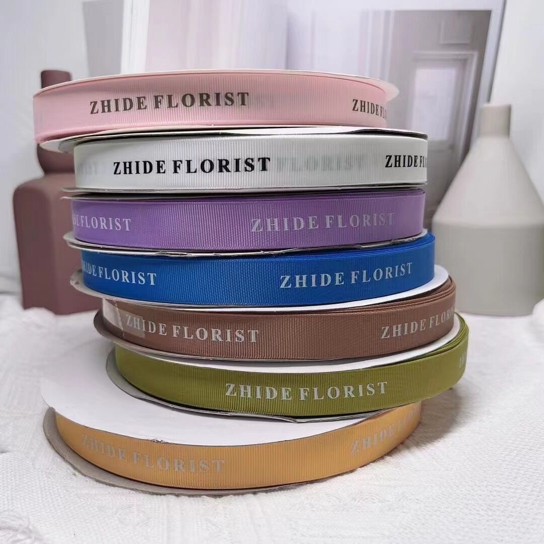 100 Yards Personalized Print Custom Logo Polyester Ribbons for - Etsy