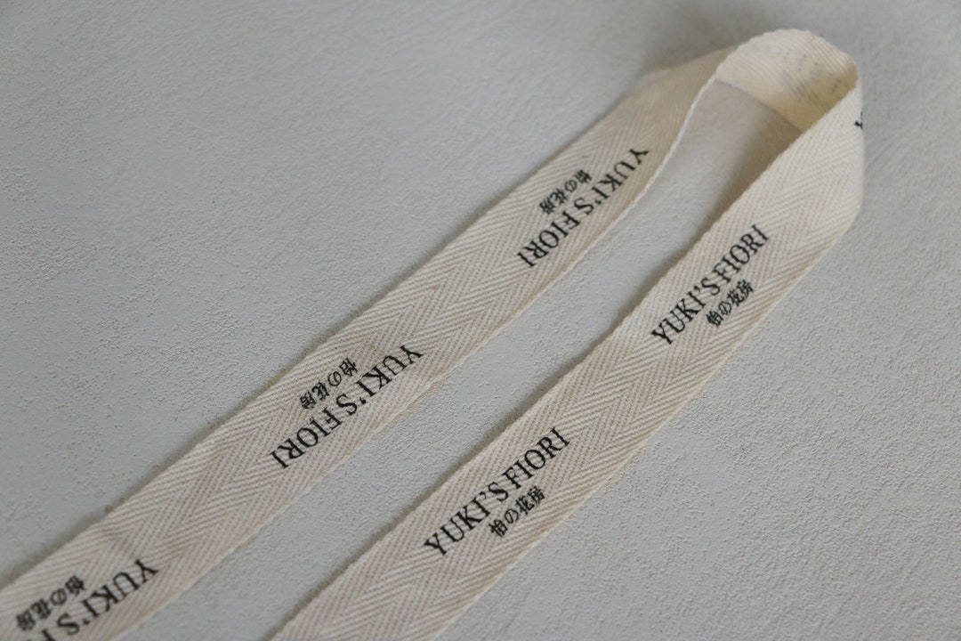 100yards Personalized White Cotton Twill Ribbon, Customized Printed ...