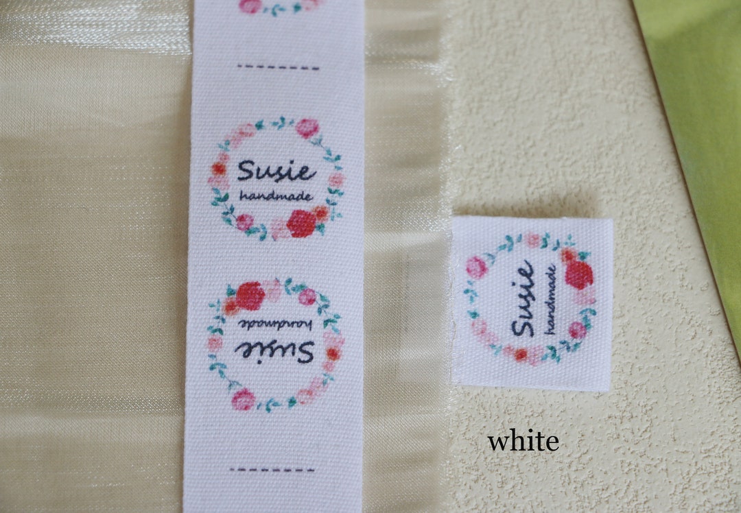 50 X Cotton Name Labels, Sewing Label, Clothing Label, Personalized ...
