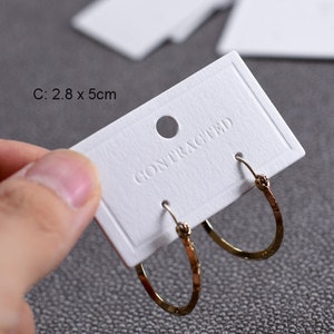 200pcs White Jewelry Packaging Card Custom Logo Personalized Necklace ...