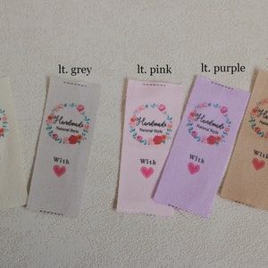 50 X Cotton Name Labels, Sewing Label, Clothing Label, Personalized ...