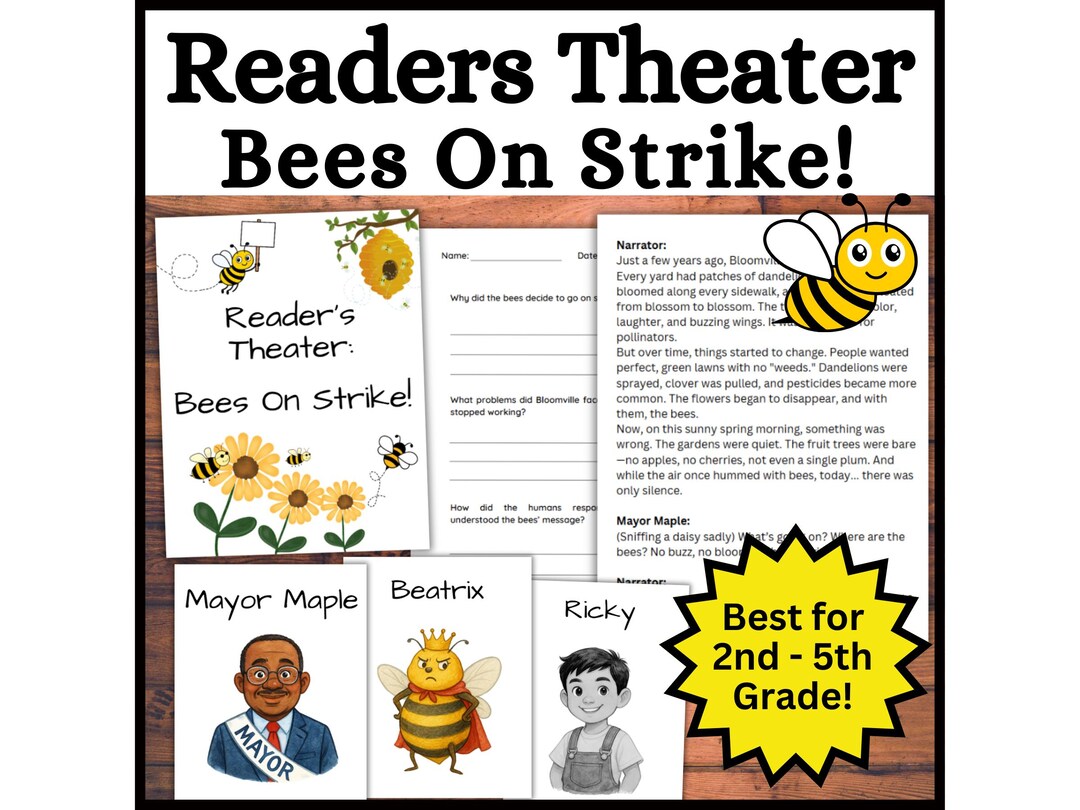 Bees on Strike Readers Theater Script! March April May June Drama Play ...