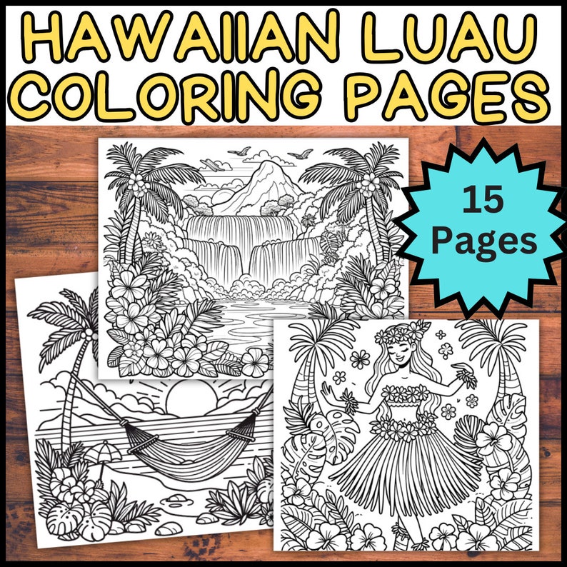 Hawaiian Luau Activities, Hawaii Summer Party, Luau Coloring Pages ...