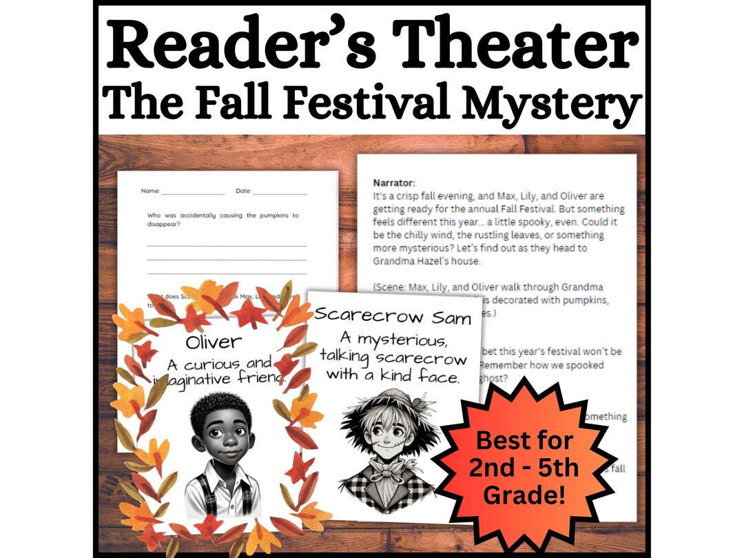 Fall Festival Mystery Reader's Theater Script Halloween Dramatic Play ...