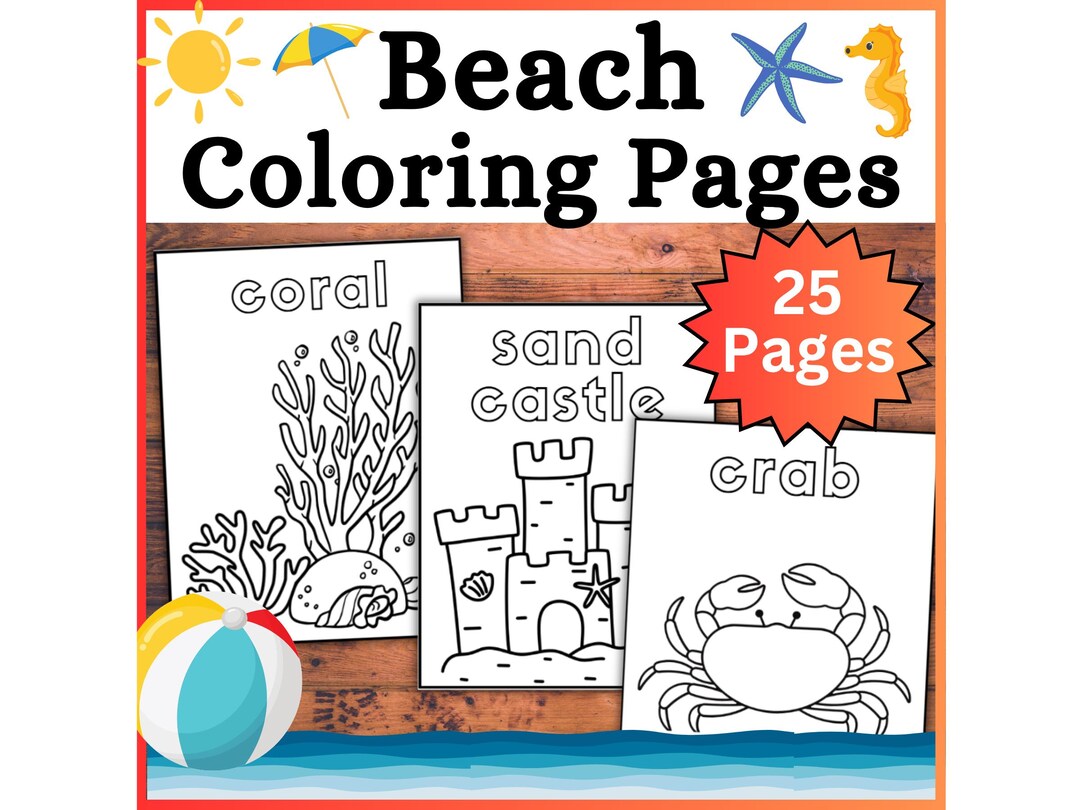 25 Beach and Ocean Animals Coloring Pages Under the Sea Preschool ...