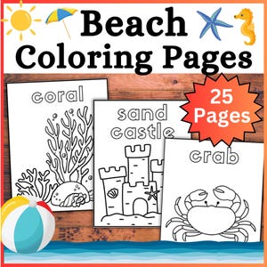 25 Beach and Ocean Animals Coloring Pages Under the Sea Preschool ...