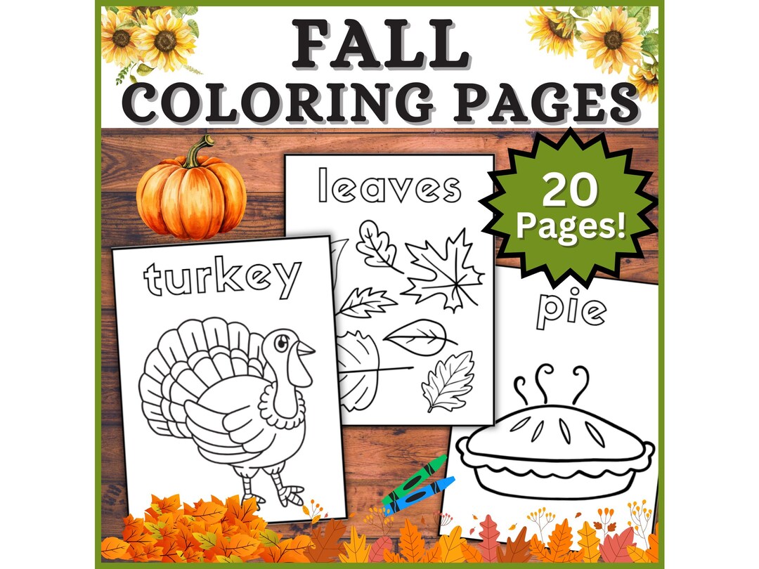 Printable Fall Coloring Pages, Thanksgiving Coloring Sheets Book ...