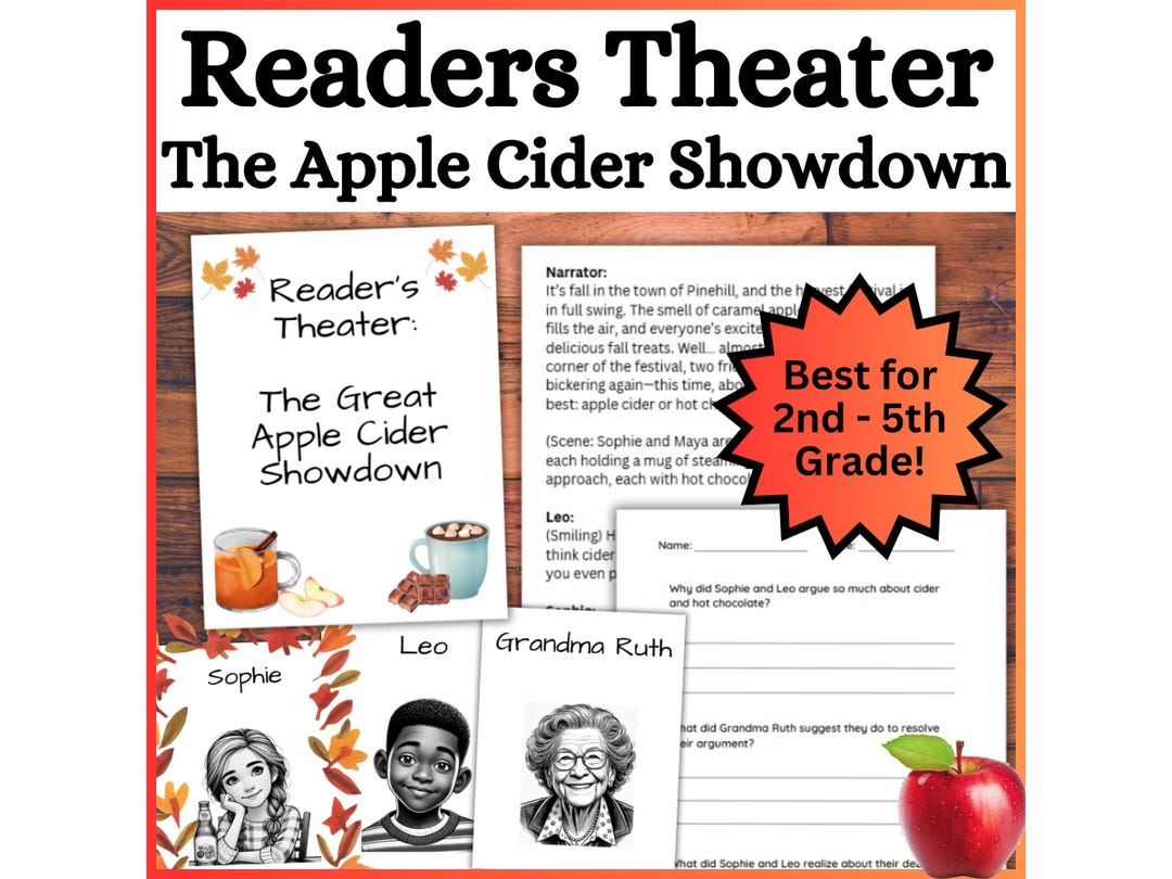 Fall Readers Theater Script: 'the Apple Cider Showdown', Autumn October ...