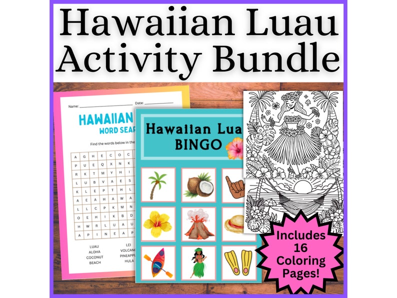 Hawaiian Luau Activities, Hawaii Summer Party, Luau Coloring Pages ...
