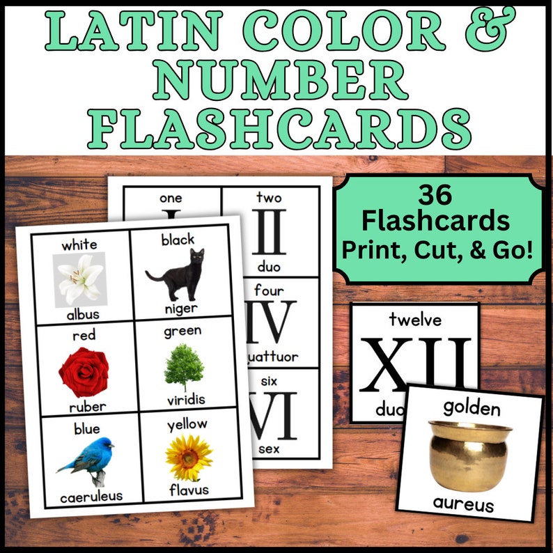108 Latin Language Flashcards- Latin Numbers, Roman Numerals, Latin ...