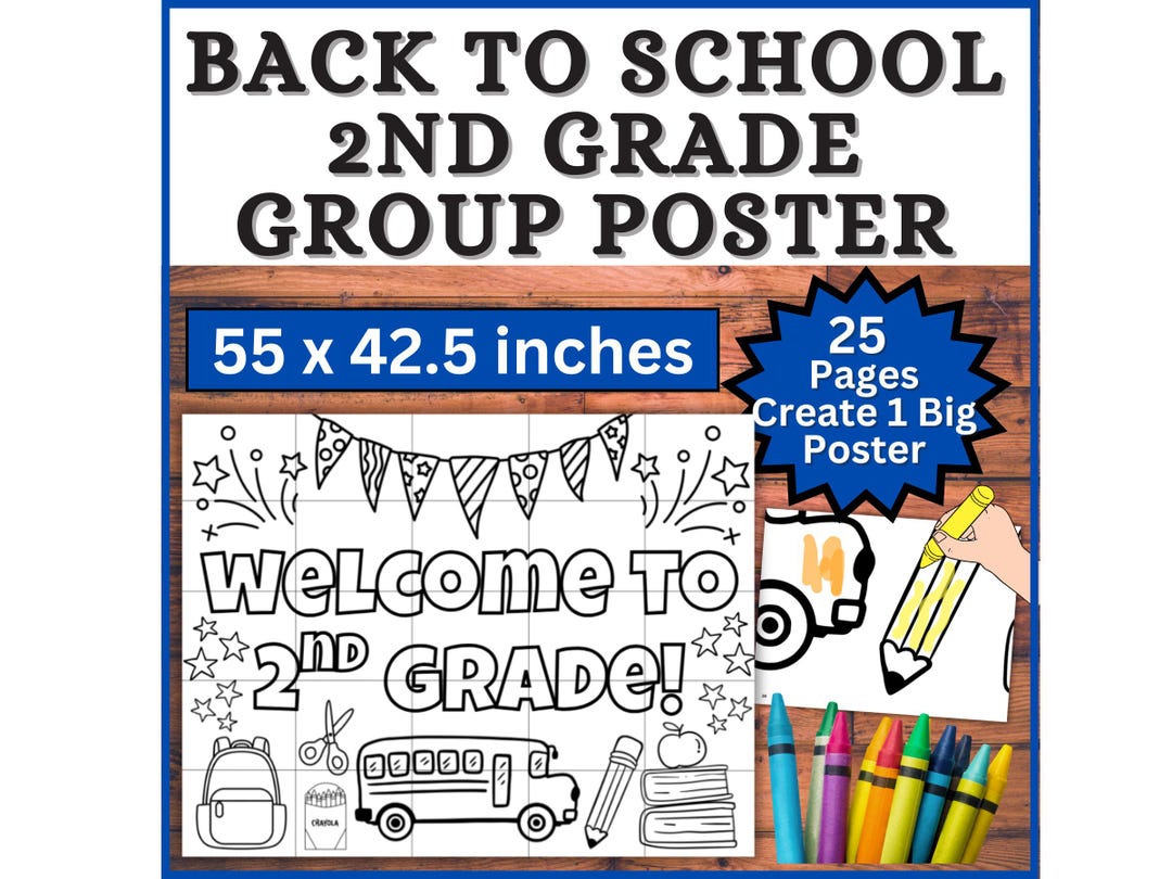 Welcome to 2nd Grade Collaborative Poster, Back to School Bulletin ...