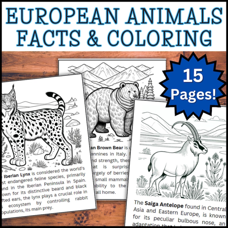 75 Animals Around the World Coloring Pages & Fun Facts, Realistic ...
