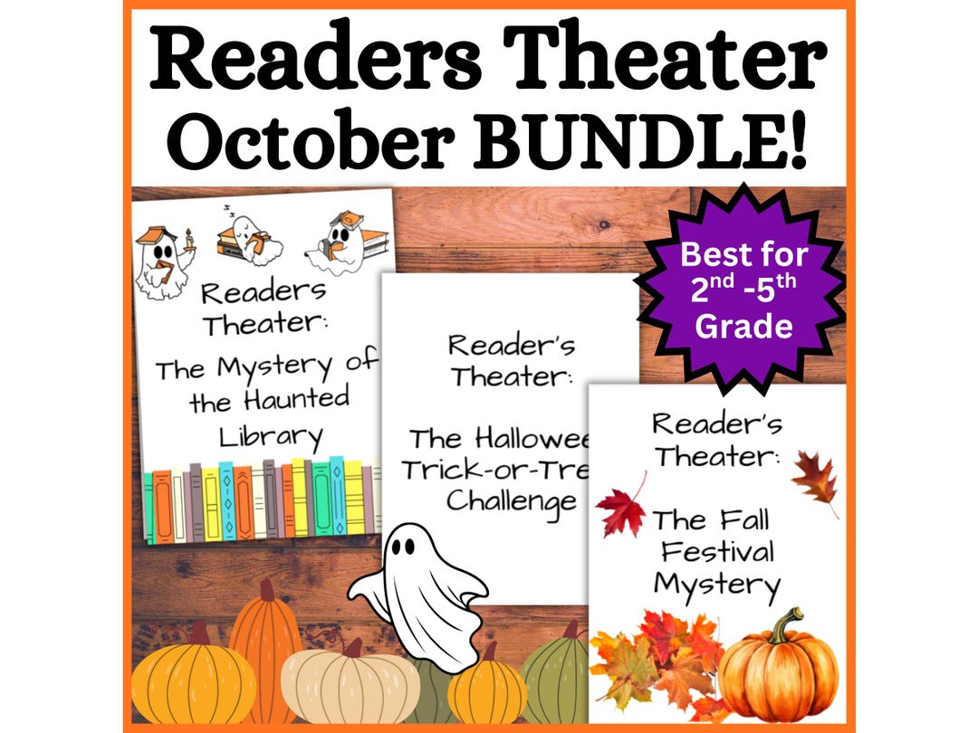 October Readers Theater Script BUNDLE! Halloween & Fall Fluency Plays ...