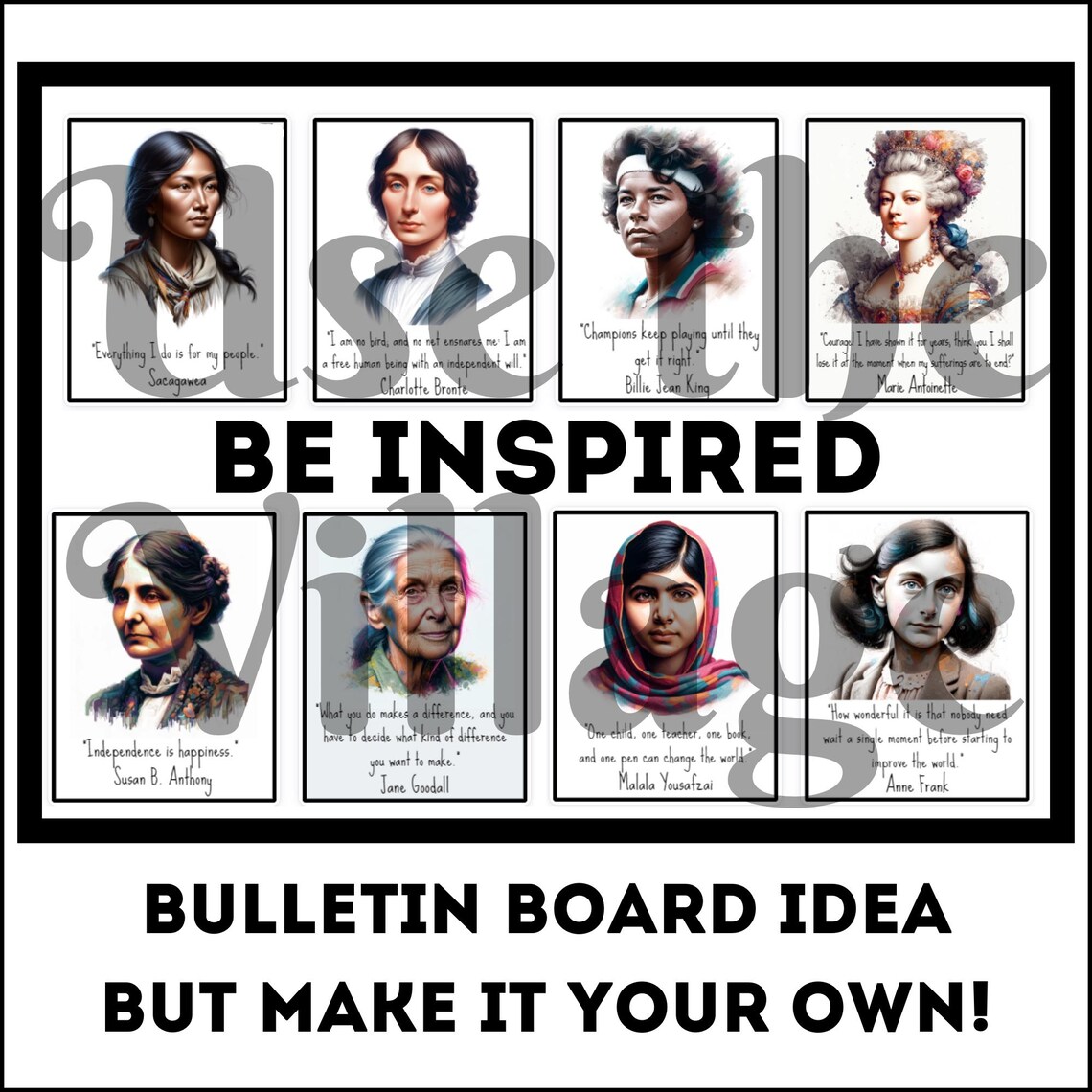 16 Women's History Month Posters Inspirational Quotes March Bulletin ...