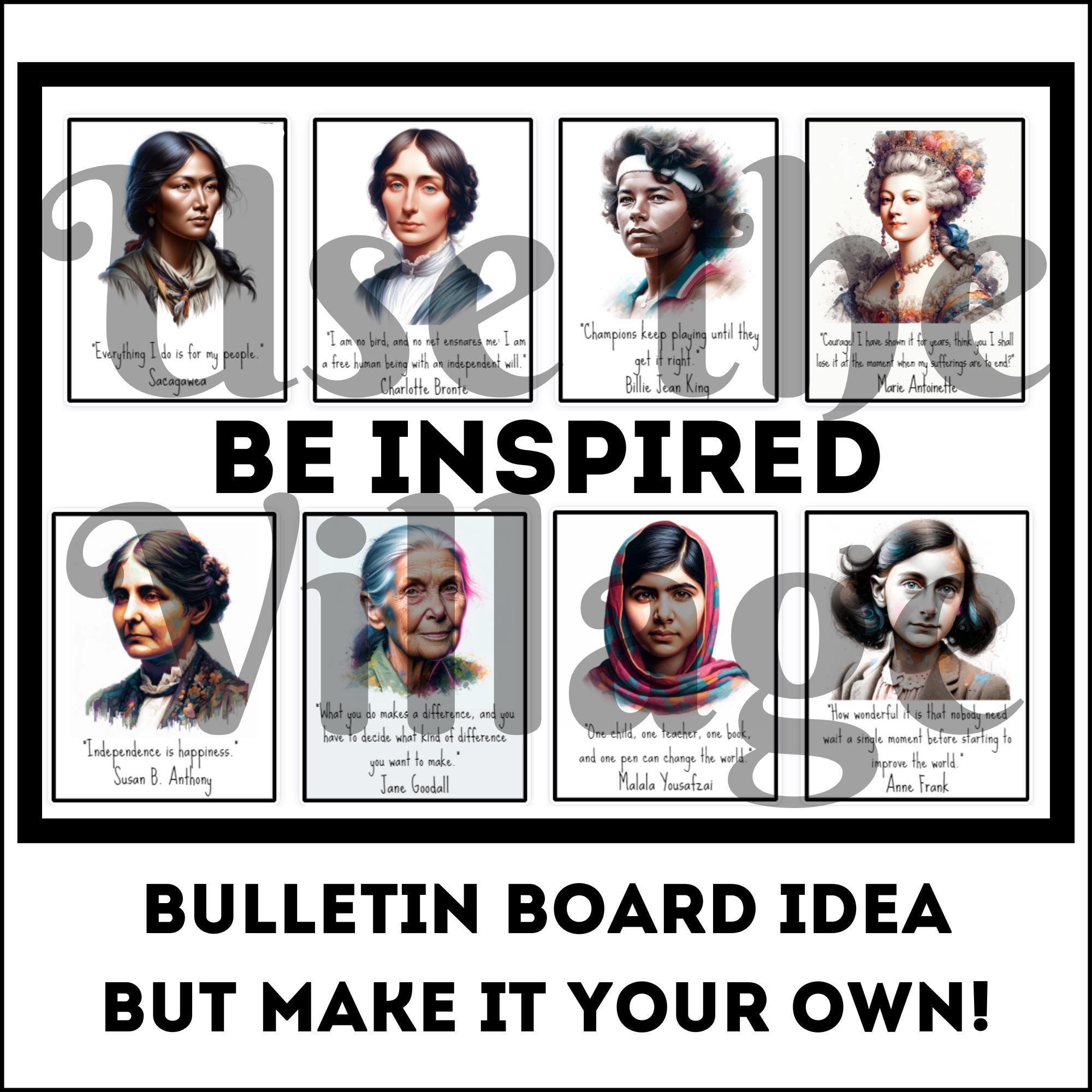 16 Women's History Month Posters Inspirational Quotes March Bulletin ...
