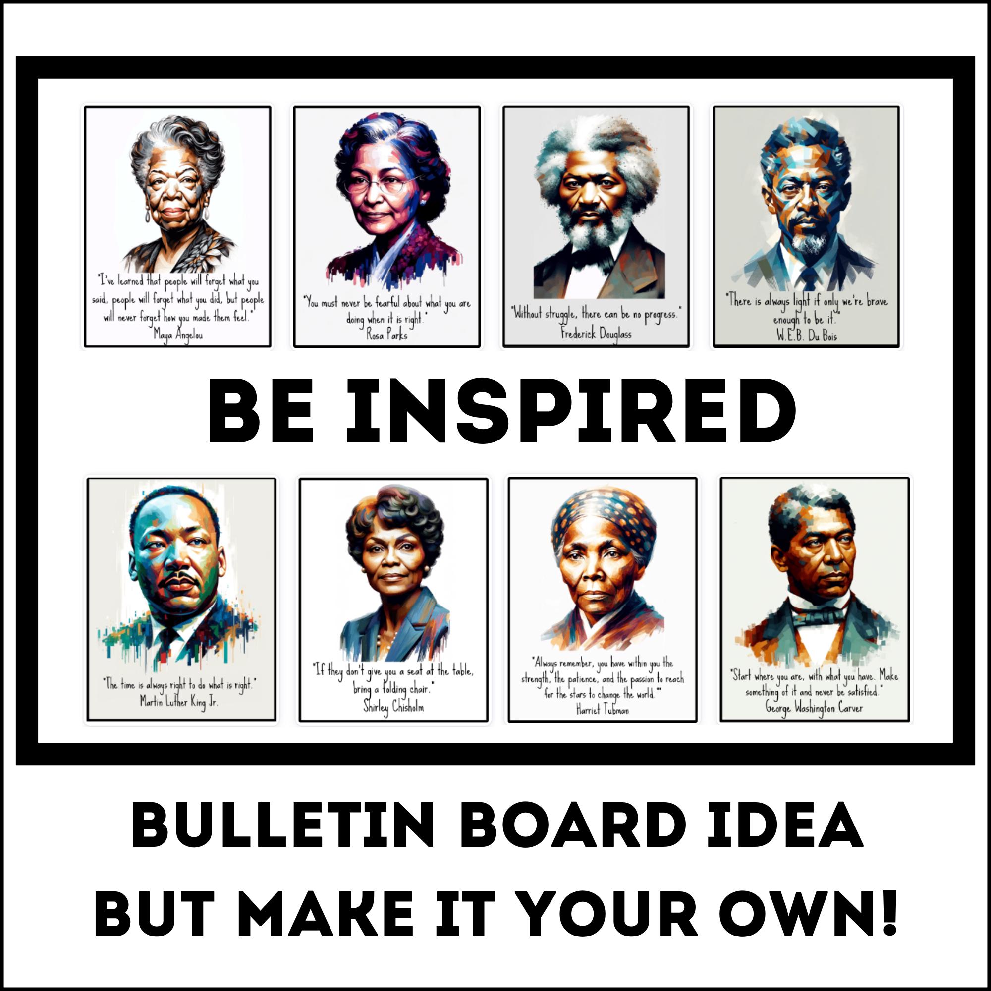 20 Black History Month Posters Inspirational Quotes February Bulletin ...
