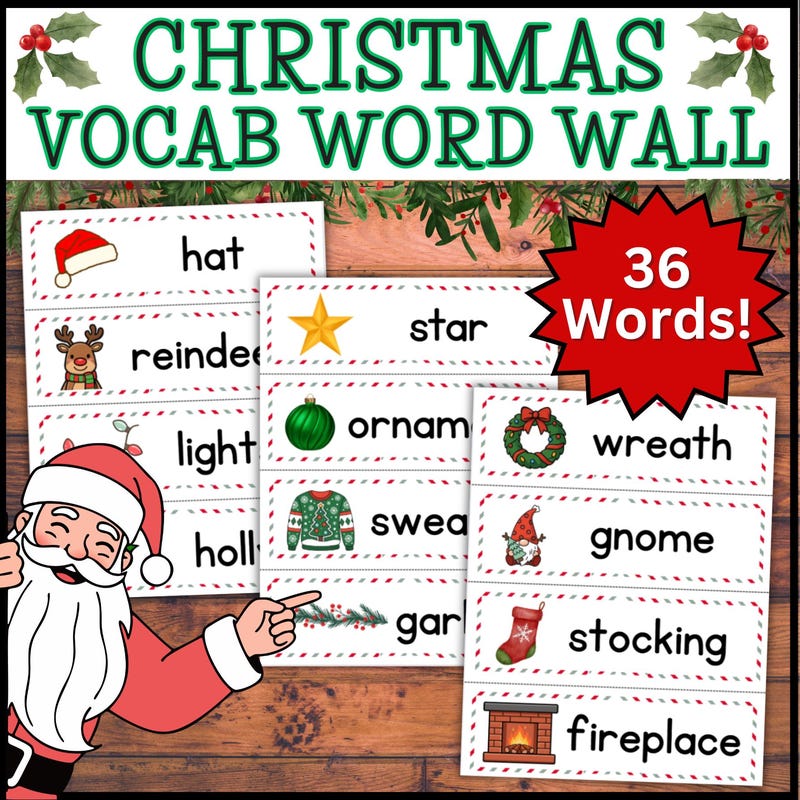 December Word Art - Etsy
