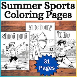 31 Sports Coloring Pages International Games Summer Coloring Book 2024 ...