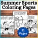 31 Sports Coloring Pages International Games Summer Coloring Book 2024 ...