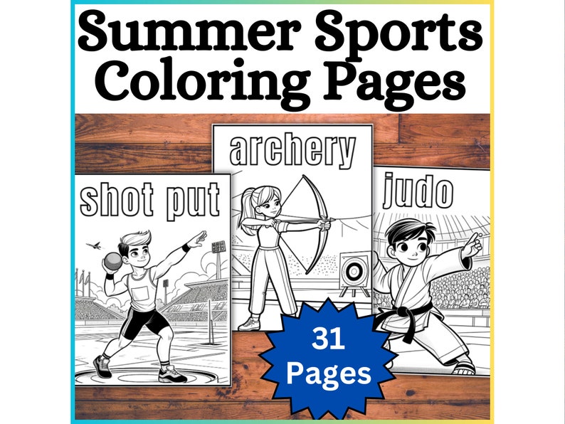 31 Sports Coloring Pages International Games Summer Coloring Book 2024 ...